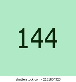 Numbers Vector 144 Green Background Fit Stock Vector (Royalty Free ...