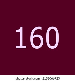 Numbers Vector 160 Dark Red Background: เวกเตอร์สต็อก (ปลอดค่าลิขสิทธิ์ ...