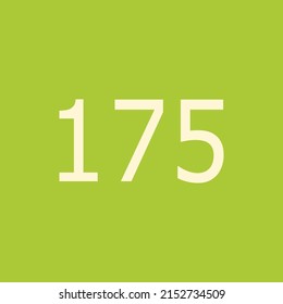 Numbers Vector 175 Green Background Fit Stock Vector (Royalty Free ...