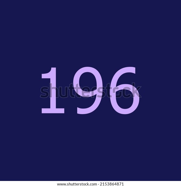 Número vector de 196 con fondo: vector de stock (libre de regalías ...