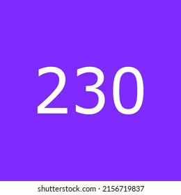 Numbers Vector 230 Light Purple Background Stock Vector (Royalty Free ...