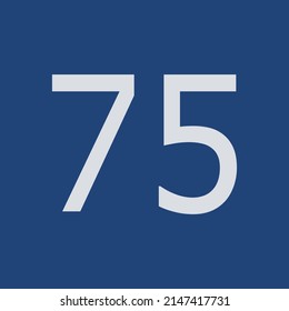 Numbers Vector 75 Dark Blue Background Stock Vector (Royalty Free ...