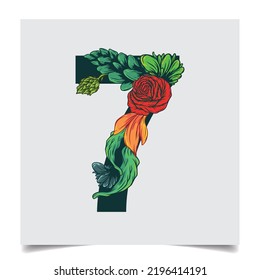 Numbers Vector Colorful Flower Font Stock Stock Vector (Royalty Free ...