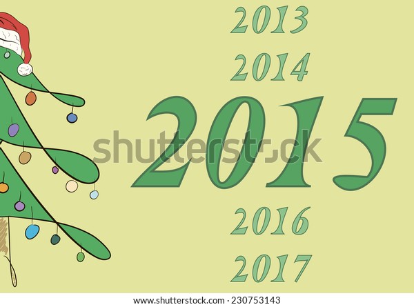 Numbers Year Half New Year Tree Stock Vector (Royalty Free) 230753143 ...