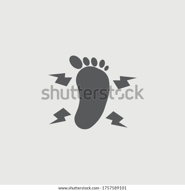 Numbness Tingling Feet Vector Icon Illustration Stock Vector (Royalty ...
