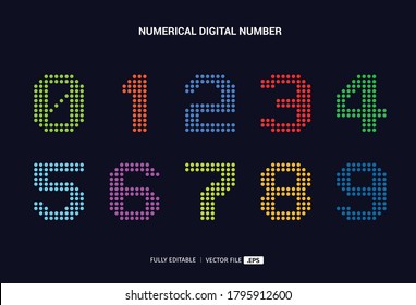 Numerical Led Display Number Design Stock Vector (Royalty Free ...