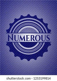 Numerous Badge Jean Texture Stock Vector (Royalty Free) 1253199814 ...