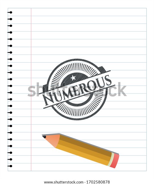 Numerous Pencil Draw Vector Illustration Detailed Stock Vector (Royalty ...