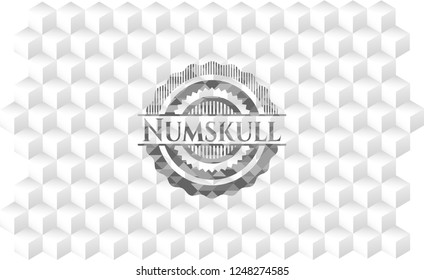 Numskull Grey Emblem Cube White Background Stock Vector (Royalty Free ...