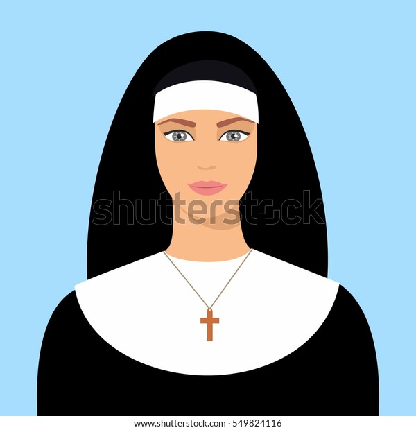 Nun Flat Vector Isolated Nun Flat Stock Vector Royalty Free 549824116