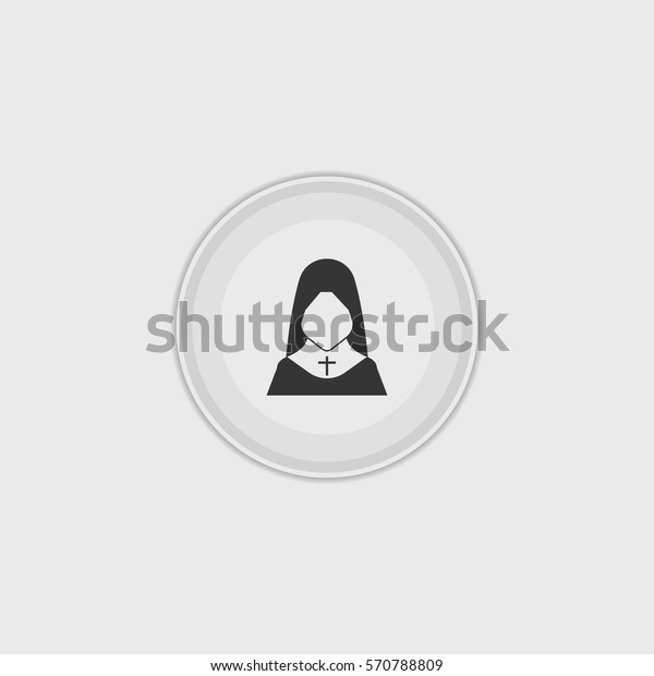 Nun Icon Illustration Isolated Vector Sign Stock Vector (Royalty Free ...