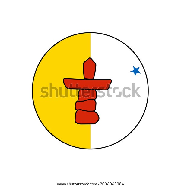 Nunavut Territory Canada Flag Circle Vector Stock Vector (Royalty Free ...