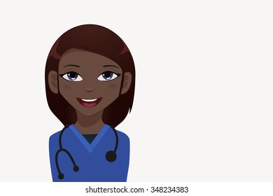 Nurse Avatars Vector Illustration Stock Vector (Royalty Free) 348234383 ...