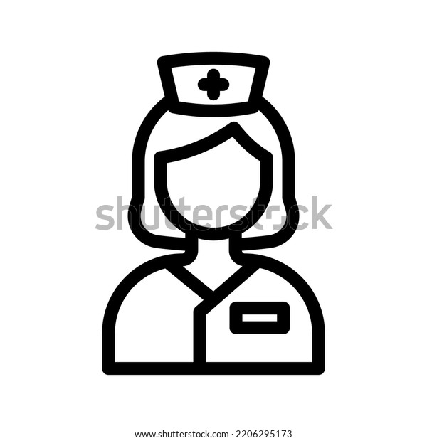 Nurse Line Icon Illustration Vector Graphic Stock Vector (Royalty Free ...