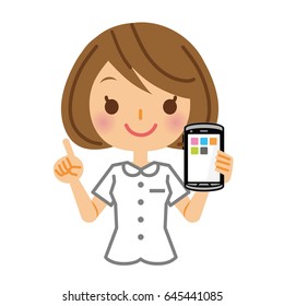 Nurse Mobile Phone Stock Vector (Royalty Free) 645441085 | Shutterstock