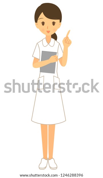 Nurse Pointing Finger Stock Vector (Royalty Free) 1246288396 | Shutterstock