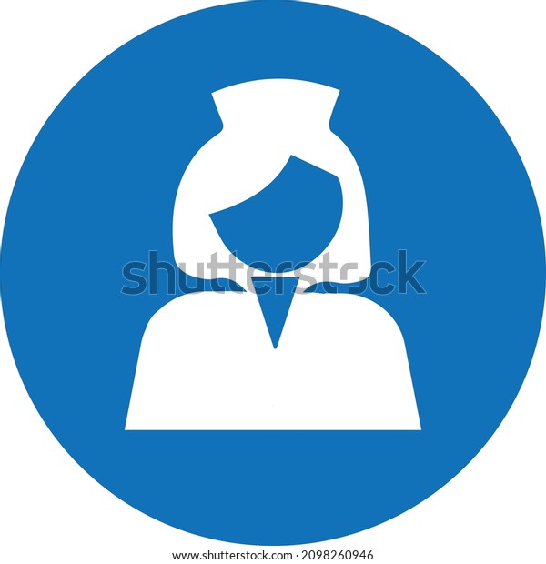 Nurse Round Flat Icon Vector Medical Stock Vector (Royalty Free ...