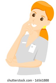 Nurse Thinking Vector Stock Vector (Royalty Free) 16561888 | Shutterstock
