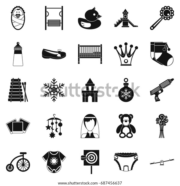 Nursery Icons Set Simple Set 25 Stock Vector (Royalty Free) 687456637 ...
