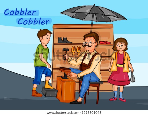 Nursery Rhymes Cobbler Cobbler Kids Learning 库存矢量图（免版税）1293501043 ...