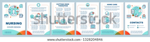 Nursing Brochure Template Layout Cutting Edge Stock Vector (Royalty ...