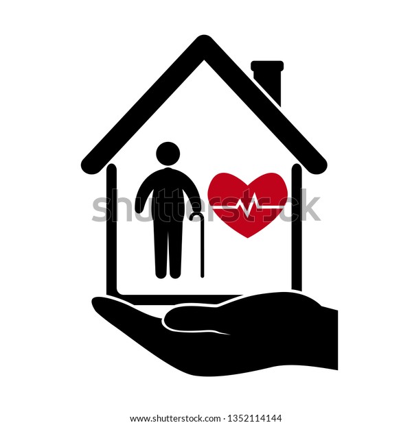 Nursing Home Logo Elderly Home Symbol 库存矢量图（免版税）1352114144 | Shutterstock