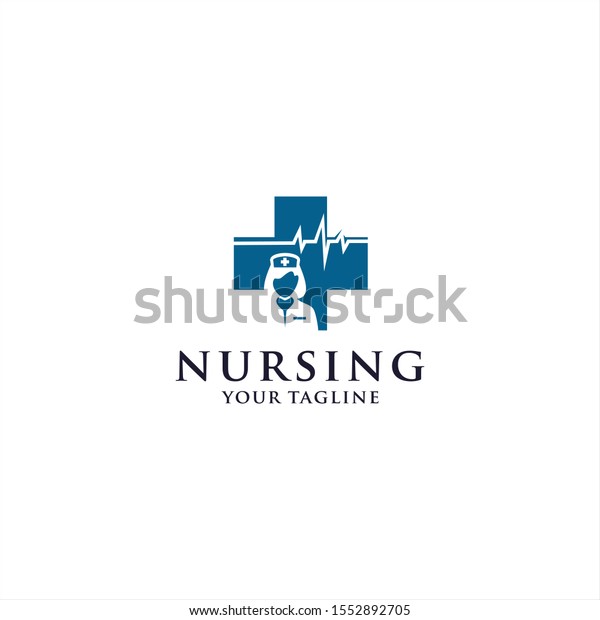 Nursing Logo Design Template Idea Stock Vector (Royalty Free ...