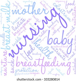 Nursing Word Cloud On White Background Stock Vector (Royalty Free ...