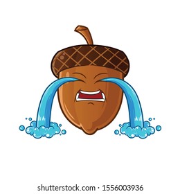 Nut Cry Mascot Vector Cartoon Illustration 스톡 벡터(로열티 프리) 1365740024 ...