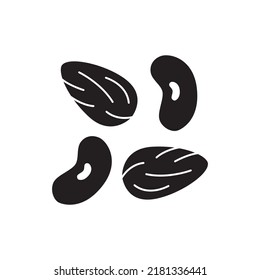 Nut Icon Black Flat Glyph Filled Stock Vector (Royalty Free) 2181336441 ...