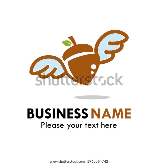 Nut Wings Logo Template Illustration Stock Vector (Royalty Free ...