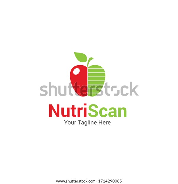 Nutri Scan Apple Logo Design Stock Vector (Royalty Free) 1714290085 ...
