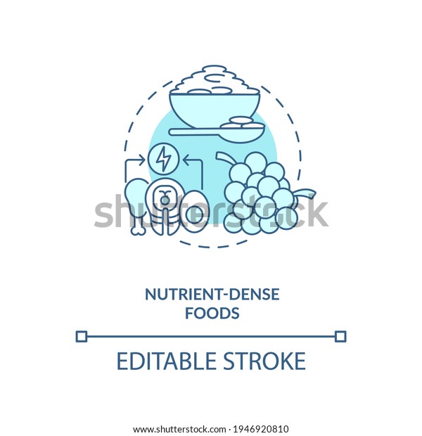 Nutrient Dense Foods Blue Concept Icon Stock Vector (Royalty Free ...