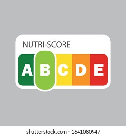 Nutriscore System Color Scale Ranging Green Stock Vector (Royalty Free ...