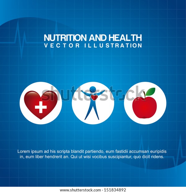 Nutrition Design Over Blue Background Vector Stock Vector (Royalty Free ...