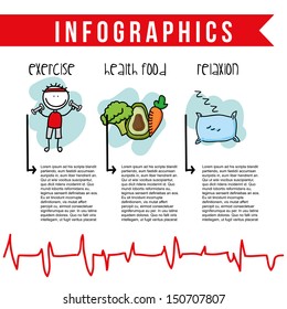 Nutrition Infographics Over White Background Vector Stock Vector ...