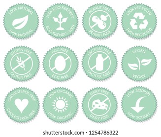 Nutrition Label Icon Set Vector Stock Vector (Royalty Free) 1254786322 ...