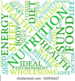 Nutrition Word Cloud On White Background Stock Vector (Royalty Free ...