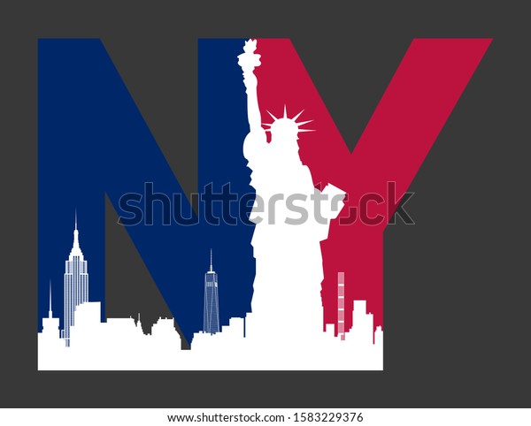 Ny New York Logo Vector Logotype Stock Vector (Royalty Free) 1583229376