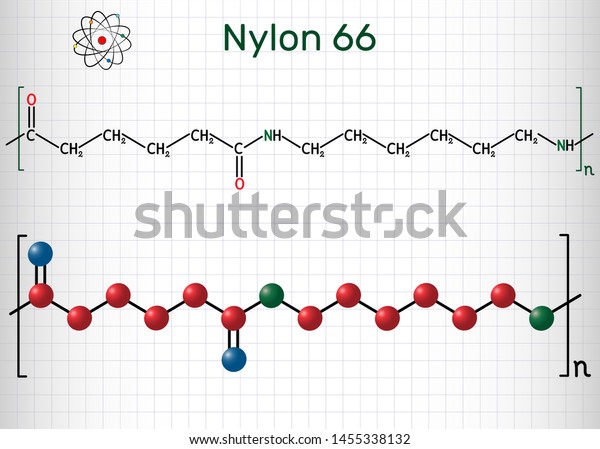 Nylon 66 Nylon Molecule Plastic Polymer Stock Vector (Royalty Free ...