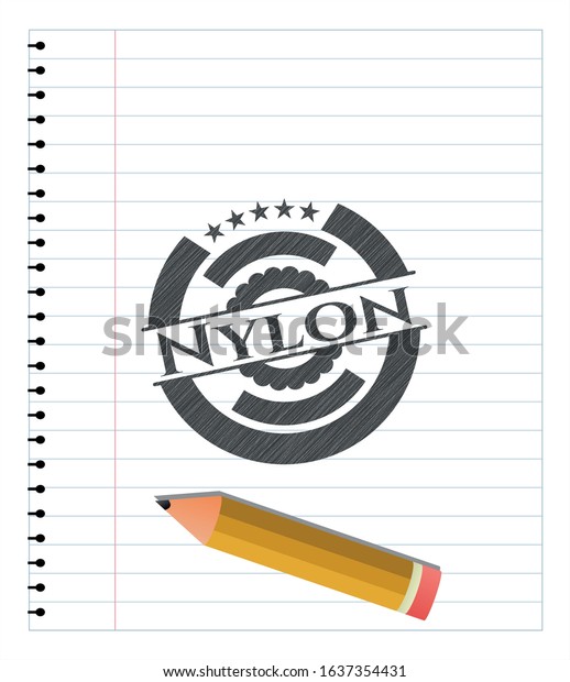 Nylon Pencil Emblem Vector Illustration Detailed Stock Vector (Royalty ...