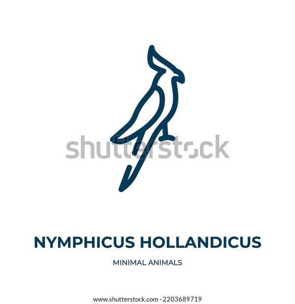 Nymphicus Hollandicus Icon Linear Vector Illustration Stock Vector ...