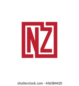 Nz Initial Letters Looping Linked Square Stock Vector (Royalty Free ...