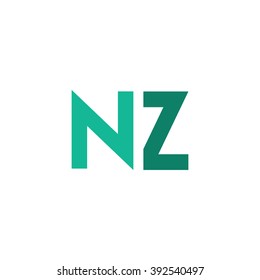 Nz Company Linked Letter Logo Green Stock Vector (Royalty Free ...
