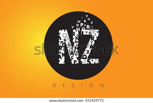 Nz N Z Logo Design Made Stock Vector (Royalty Free) 651429772