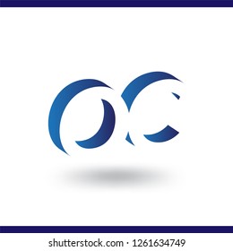 O C Initial Letter Negative Space Stock Vector (Royalty Free ...