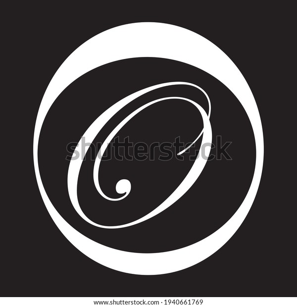 O Creative Modern Black Letters Logo Stock Vector (Royalty Free) 1940661769