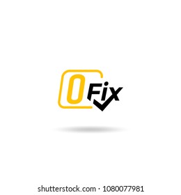 O Fix Logo Service Design Template Stock Vector (Royalty Free ...