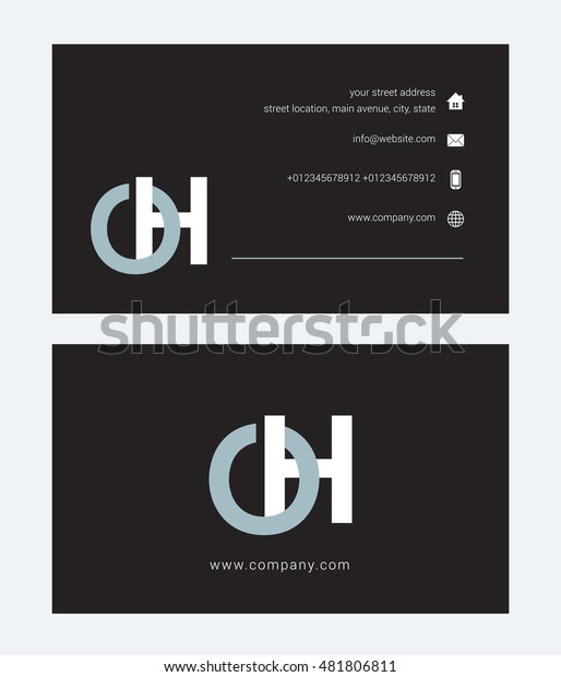 O H Logo Design Card Template Stock Vector (Royalty Free) 481806811 ...