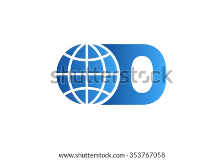O Letter Logo World Globe Logo Stock Vector (Royalty Free) 353767058 ...